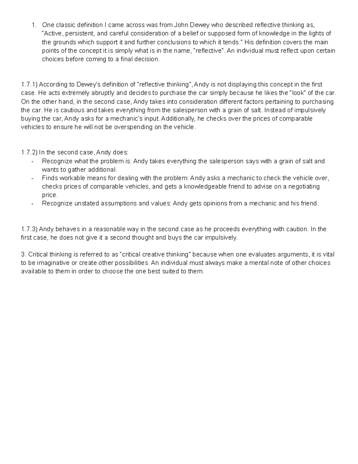 Critical Thinking - Questions from a book - One classic definition I ...