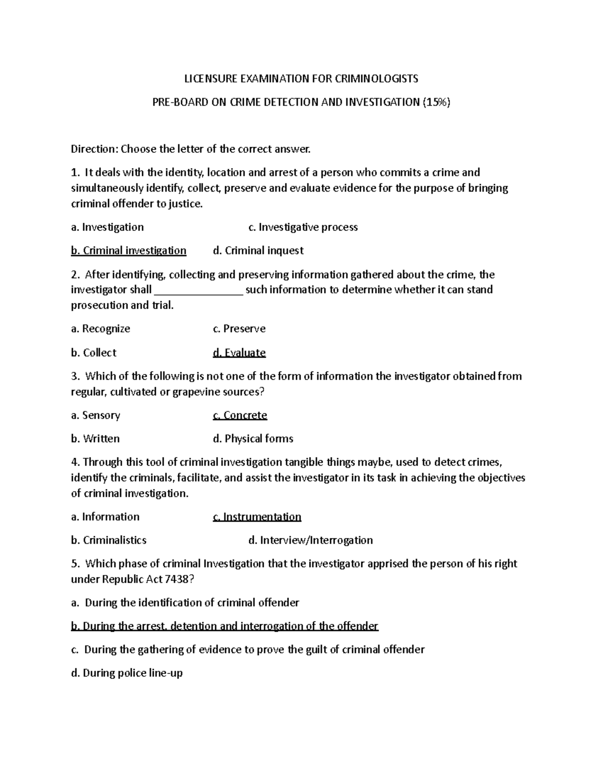 CDI-PRE- Board - reviewer material - LICENSURE EXAMINATION FOR ...