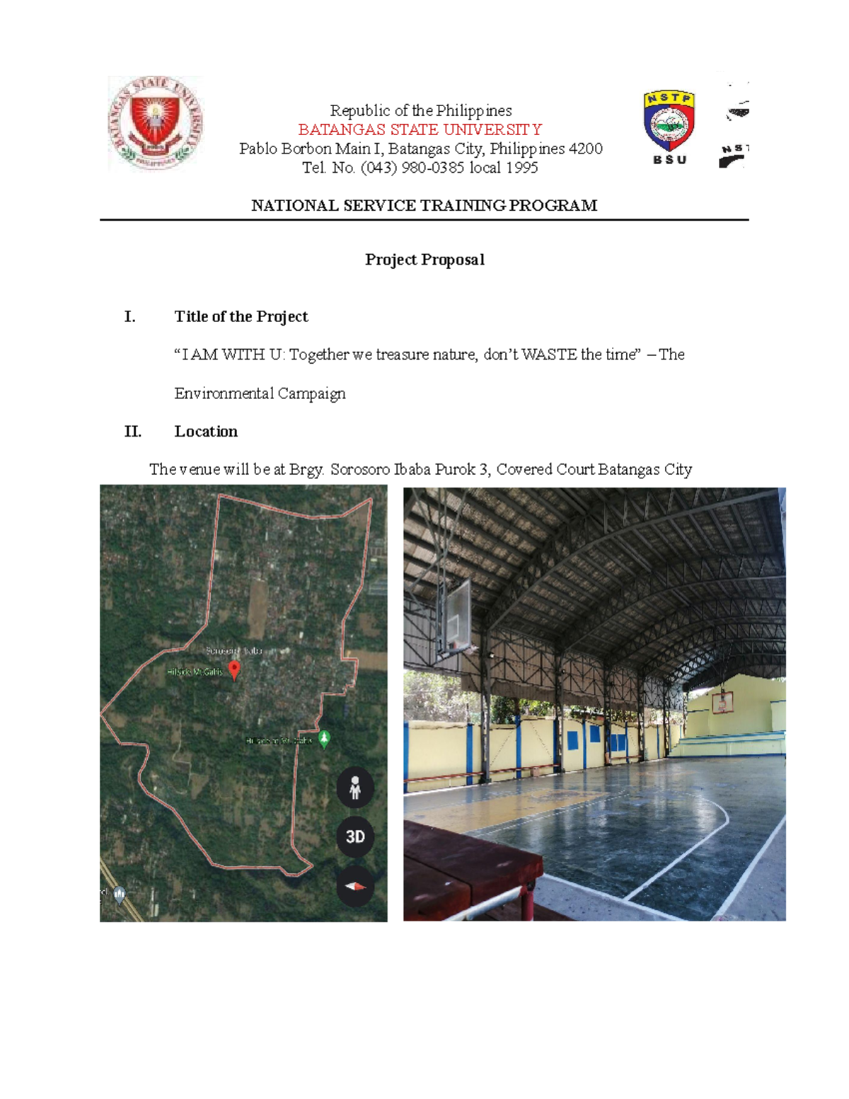 Garcia CWTS-MA31 Project Proposal - Republic of the Philippines ...