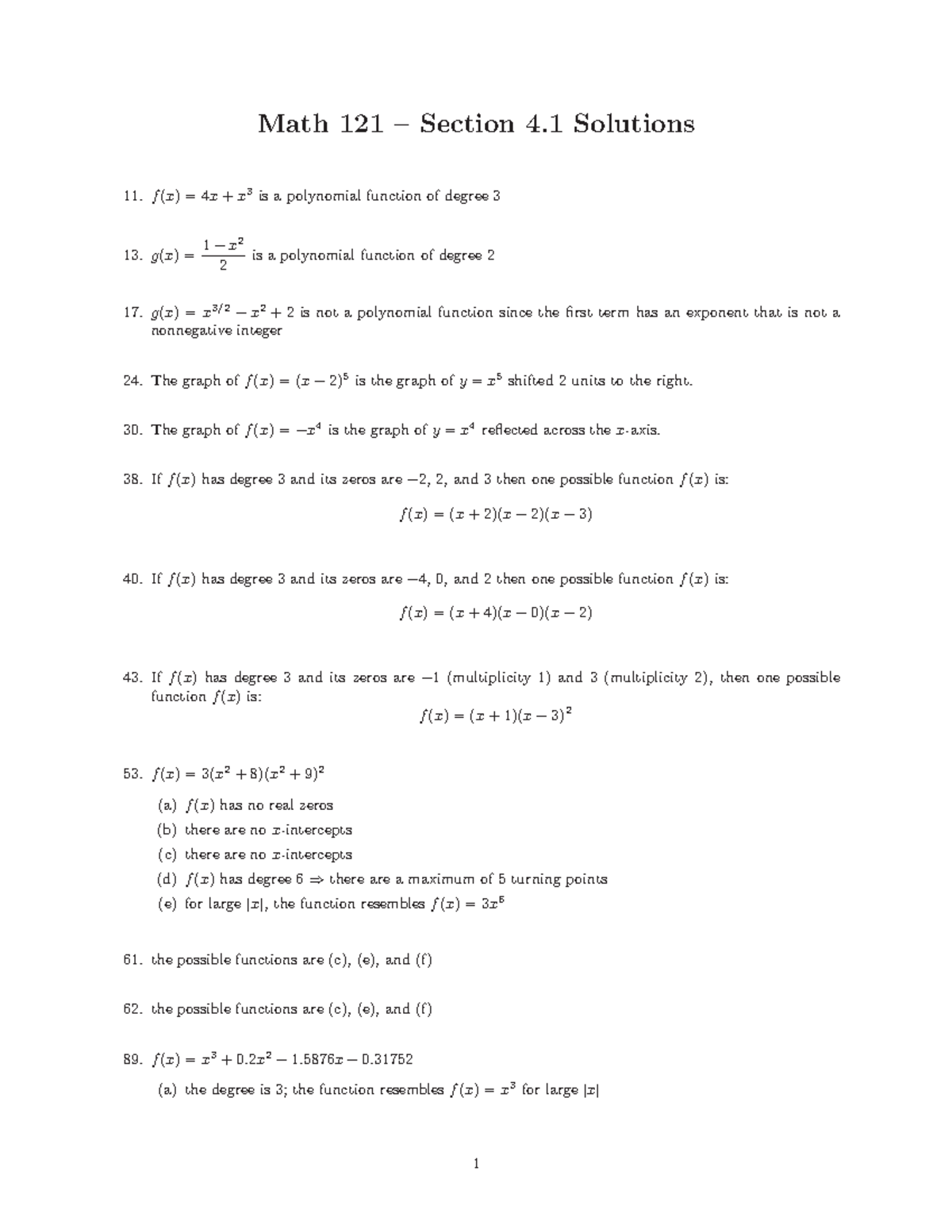 Math 121 Homework Solutions 4 1 Math 121 Section 4 Solutions 11 F