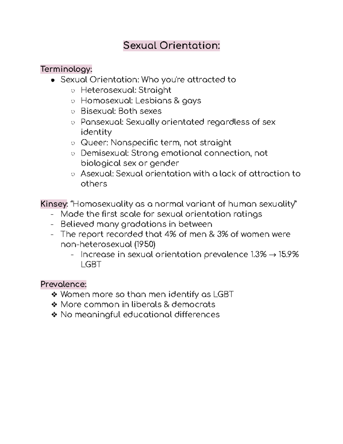 Sexual Orientation - Studocu