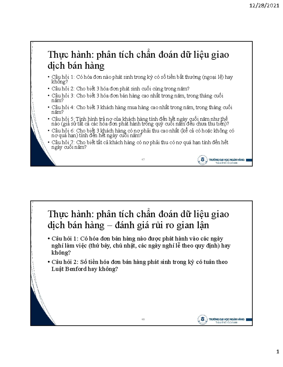 Bai tap 6 Phan tich chan doan du lieu giao dich (sales invoices) - 12 ...
