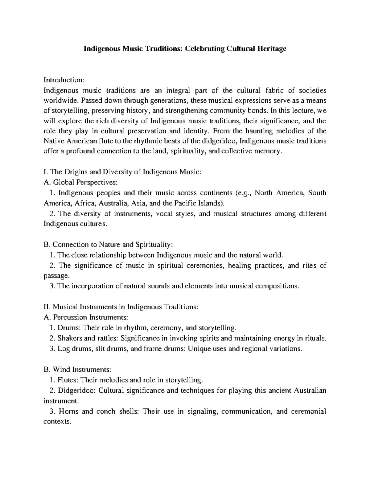 Celebrating Cultural Heritage - Indigenous Music Traditions ...