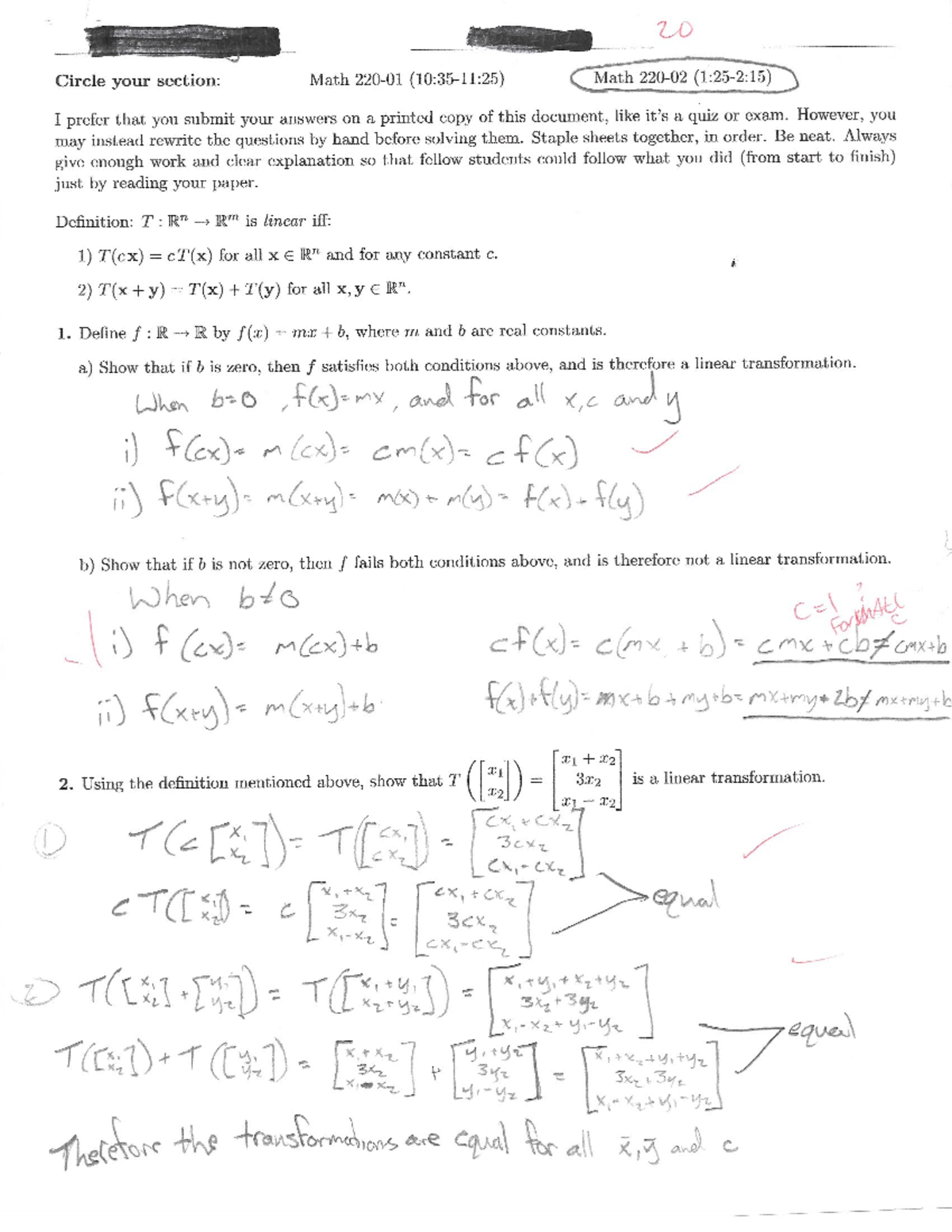 Math 220 Written 4 I Prefer That You Submit Your Answers On A Printed Copy Of This Document