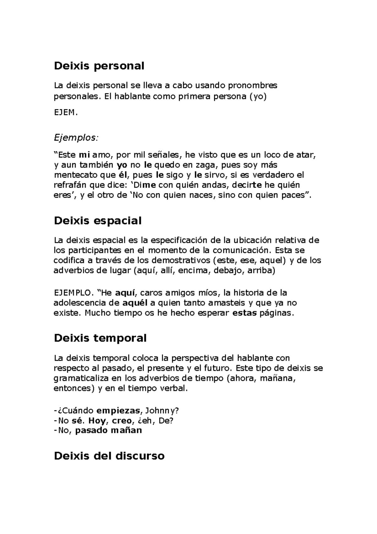 Deixis personal ejercicios teoria de la traduccion - Teoría para la ...