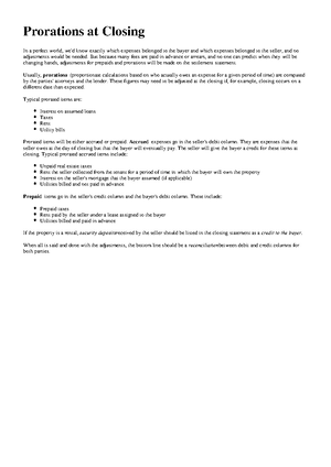 The Math of Closing Proration Rules and Methods - 1. 2. 3. The Math of ...