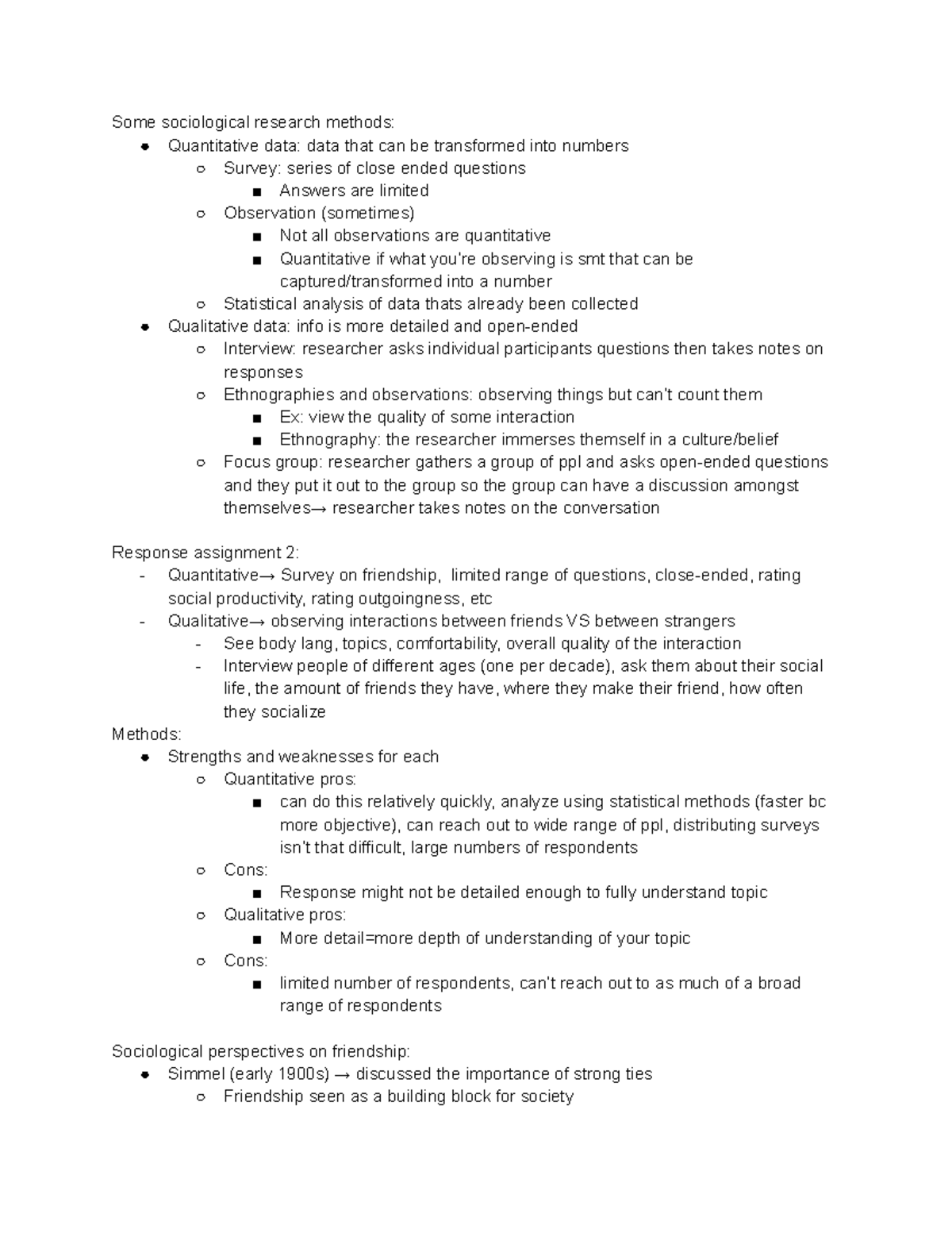 Sociological Research Methods and Perspectives - Some sociological ...