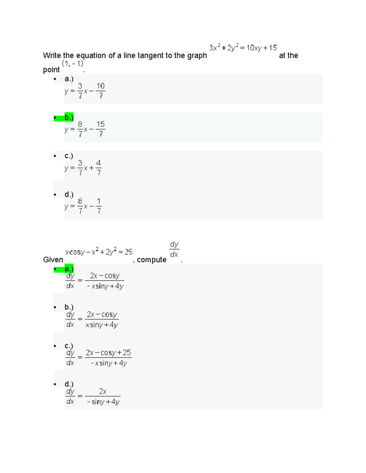 Calculus Unit-3 Challenge 3 5 - Write the equation of a line tangent to ...