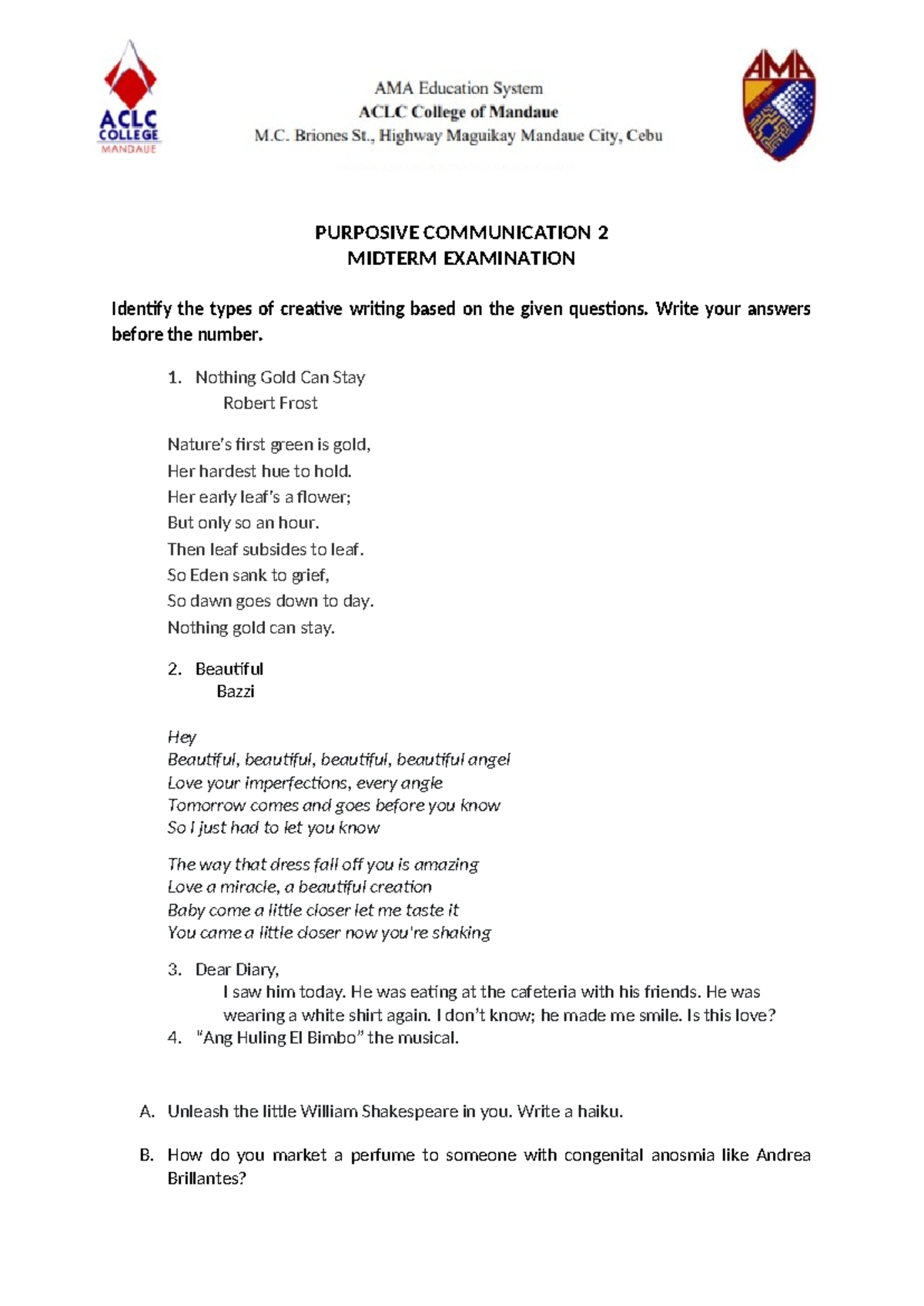 Purposive Communication 2 midterm - PURPOSIVE COMMUNICATION 2 MIDTERM ...