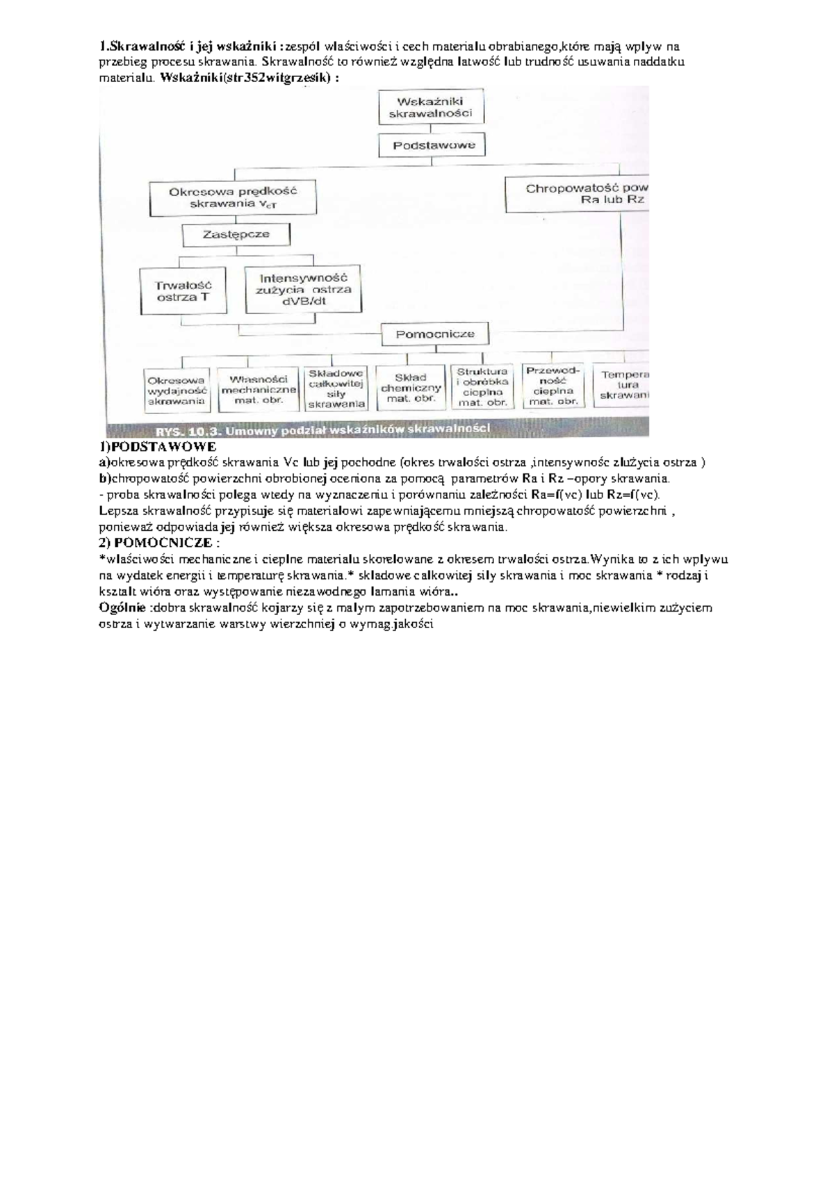 Skrawanie ćw 4-1 - 1ść i jej wskażniki :zespół właściwości i cech ...