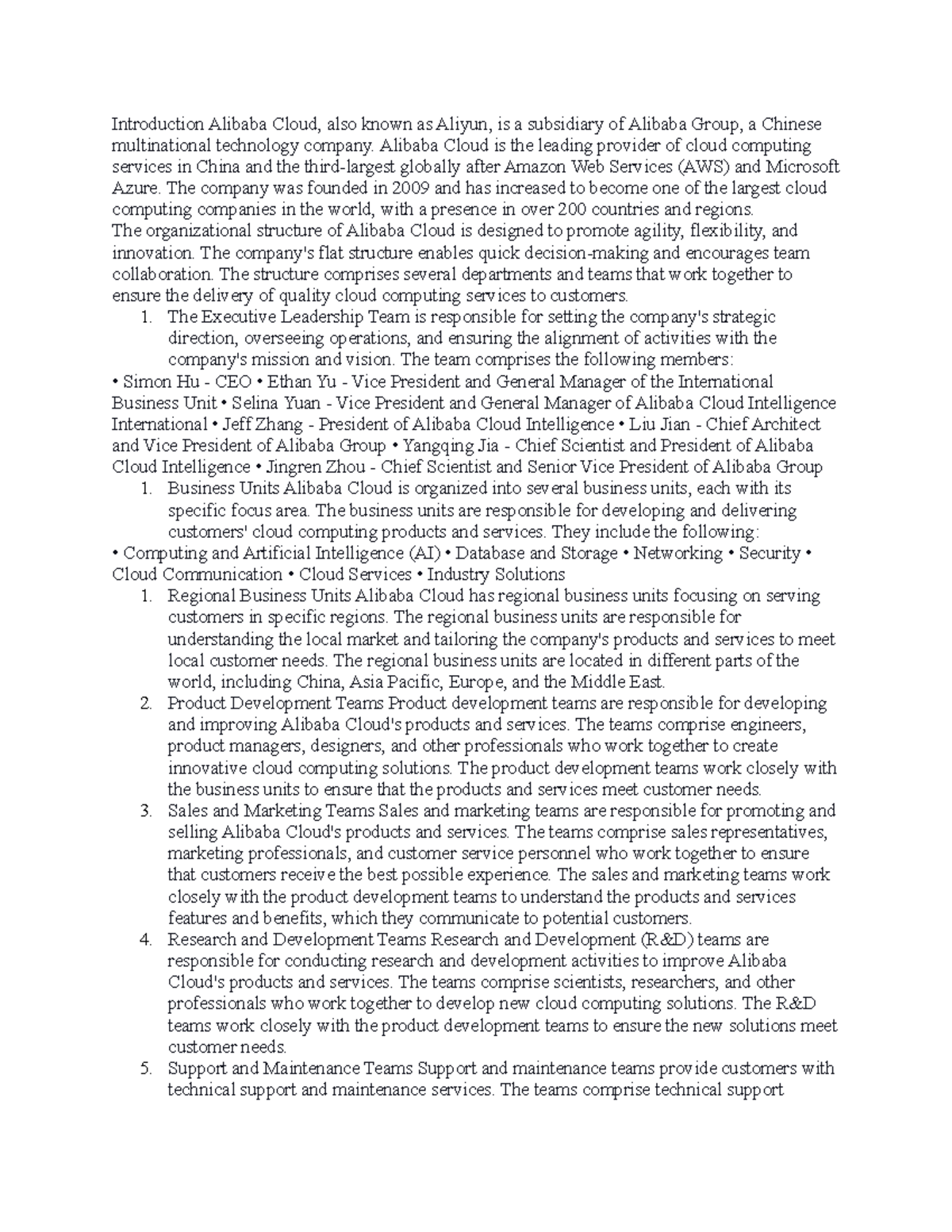 Alibaba Cloud 11 - Introduction Alibaba Cloud, also known as Aliyun, is ...