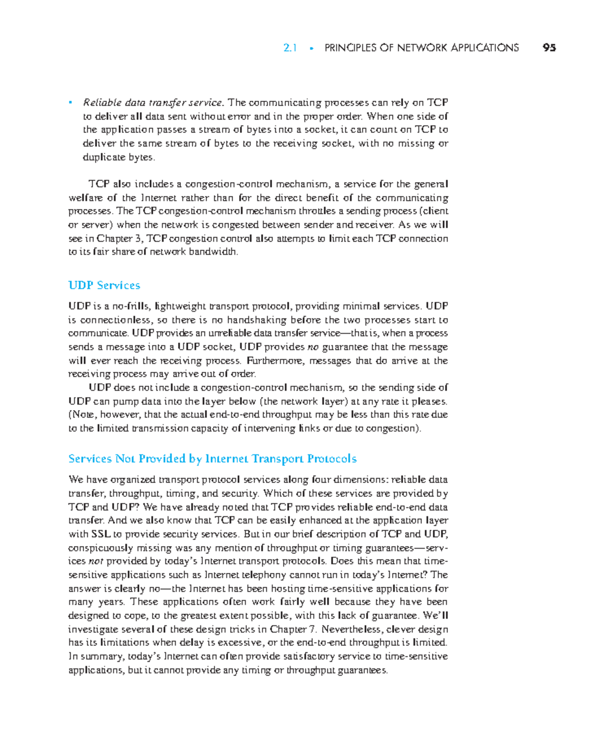 Network Chapter-02-7 - Reliable data transfer service. The ...