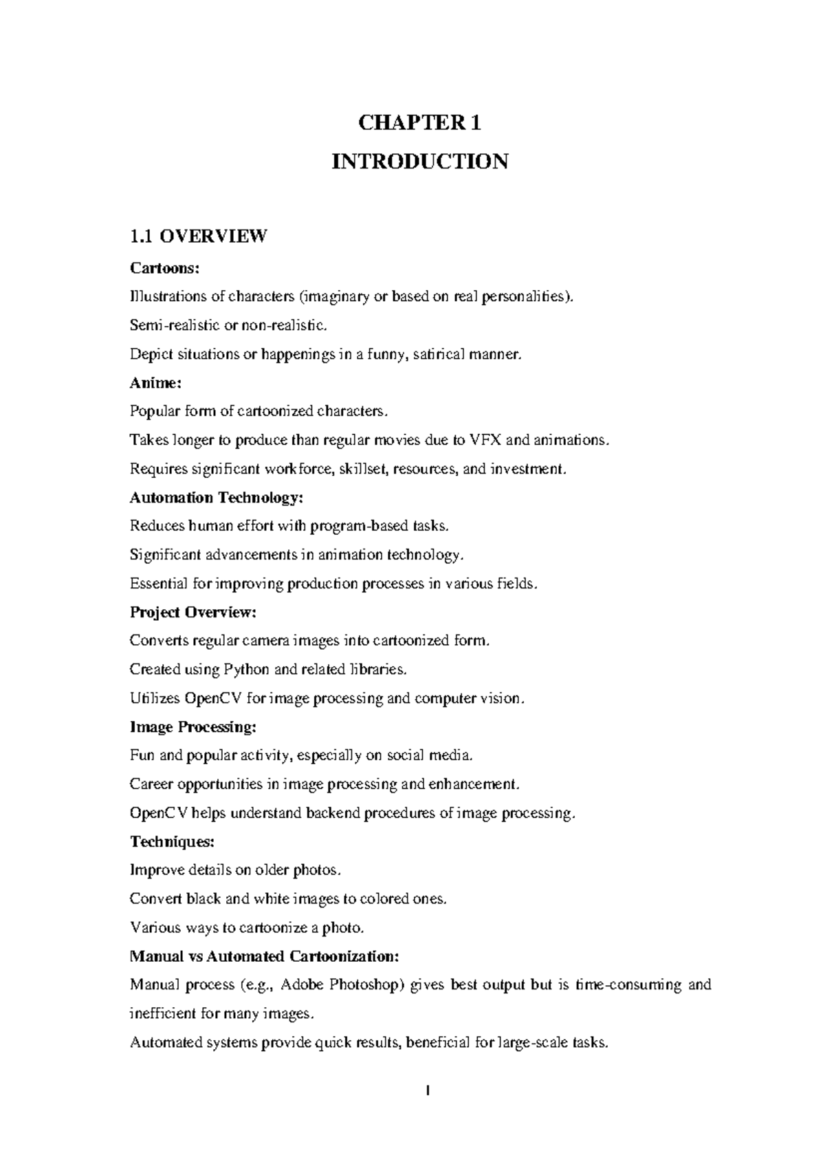 Image Classification Main - CHAPTER 1 INTRODUCTION 1 OVERVIEW Cartoons ...