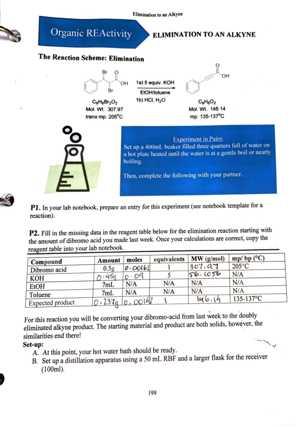 Lab chem - Lab chem - I , I I : ' Organic REActivity ELIMINATION TO AN ...