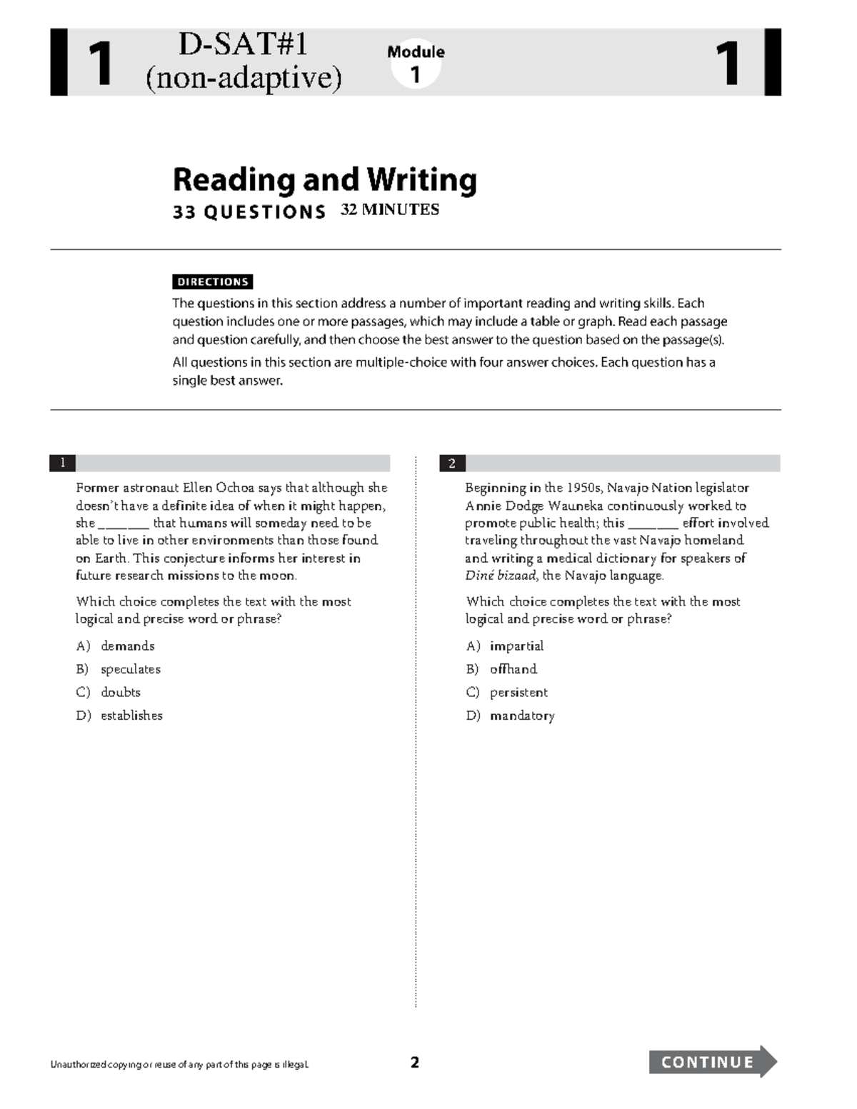 SAT1 - SAT practice - - Studocu