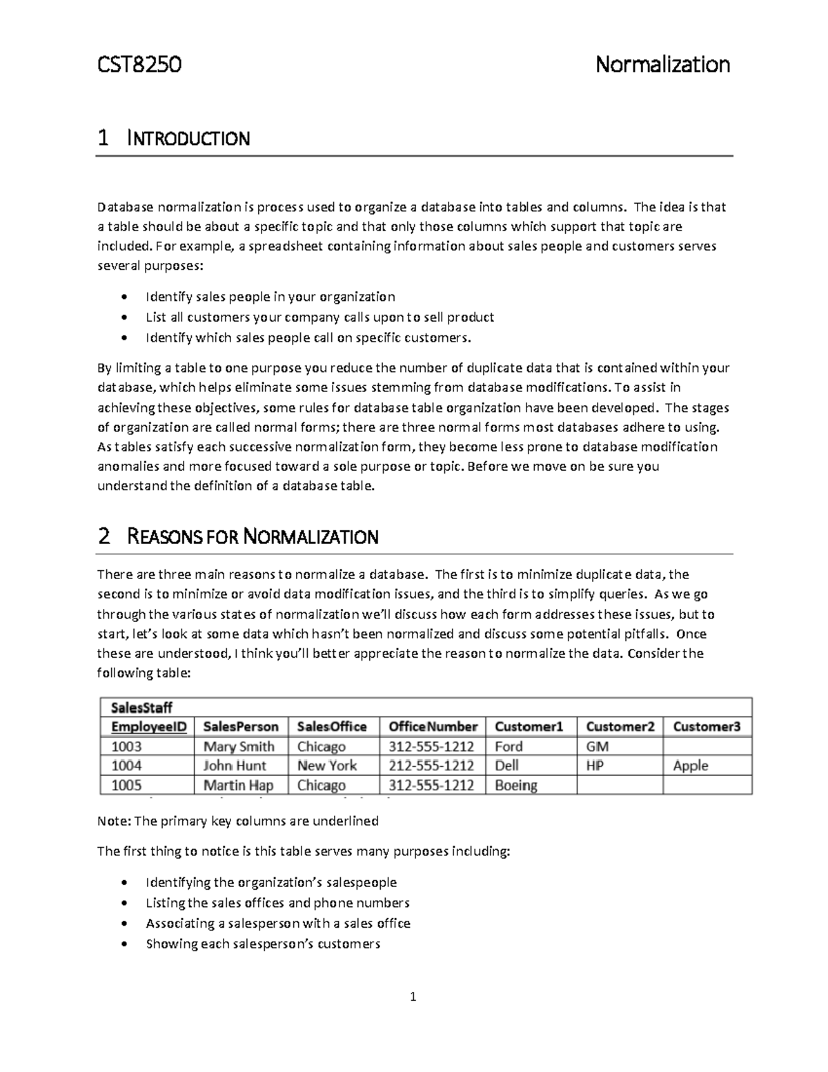 4 Normalization - DFGFGHFHJGH - 1 INTRODUCTION Database normalization ...