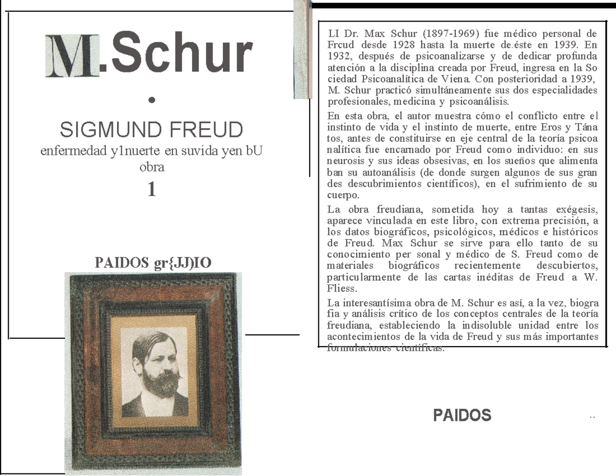 Max Schur Sigmund Freud Enfermedad y mue - .Schur • SIGMUND FREUD ...