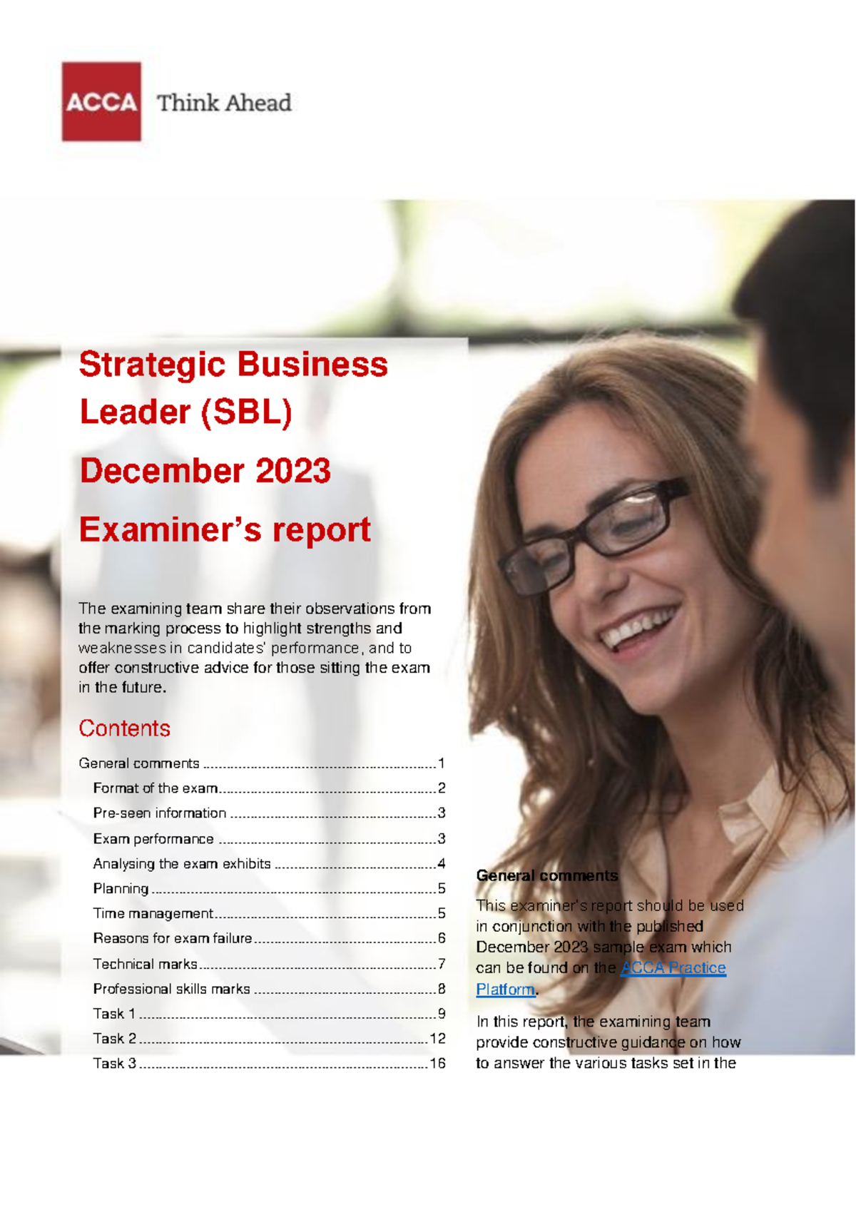 NCTech D23 SBL examiner s report - General comments This examiner’s ...