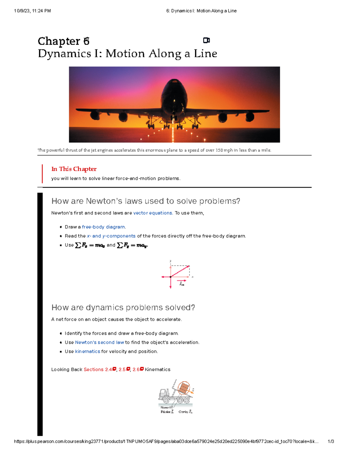 Introduction Dynamics I Motion Along a Line - 10/9/23, 11:24 PM 6 ...