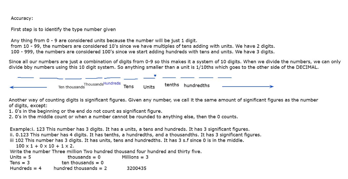2. Accuracy - Detailed notes on rounding numbers, upper bounds and ...