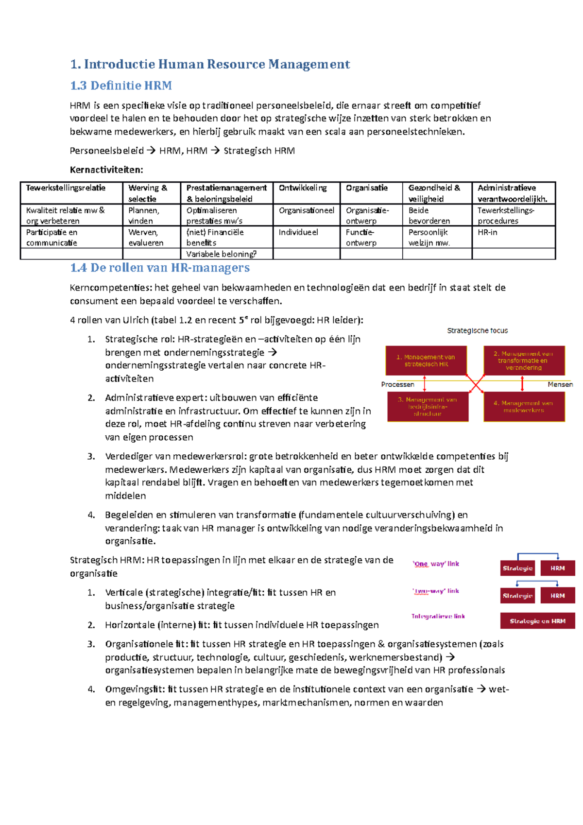 Samenvatting Boek 'Human Resource Management: Back to Basics' - 1 ...