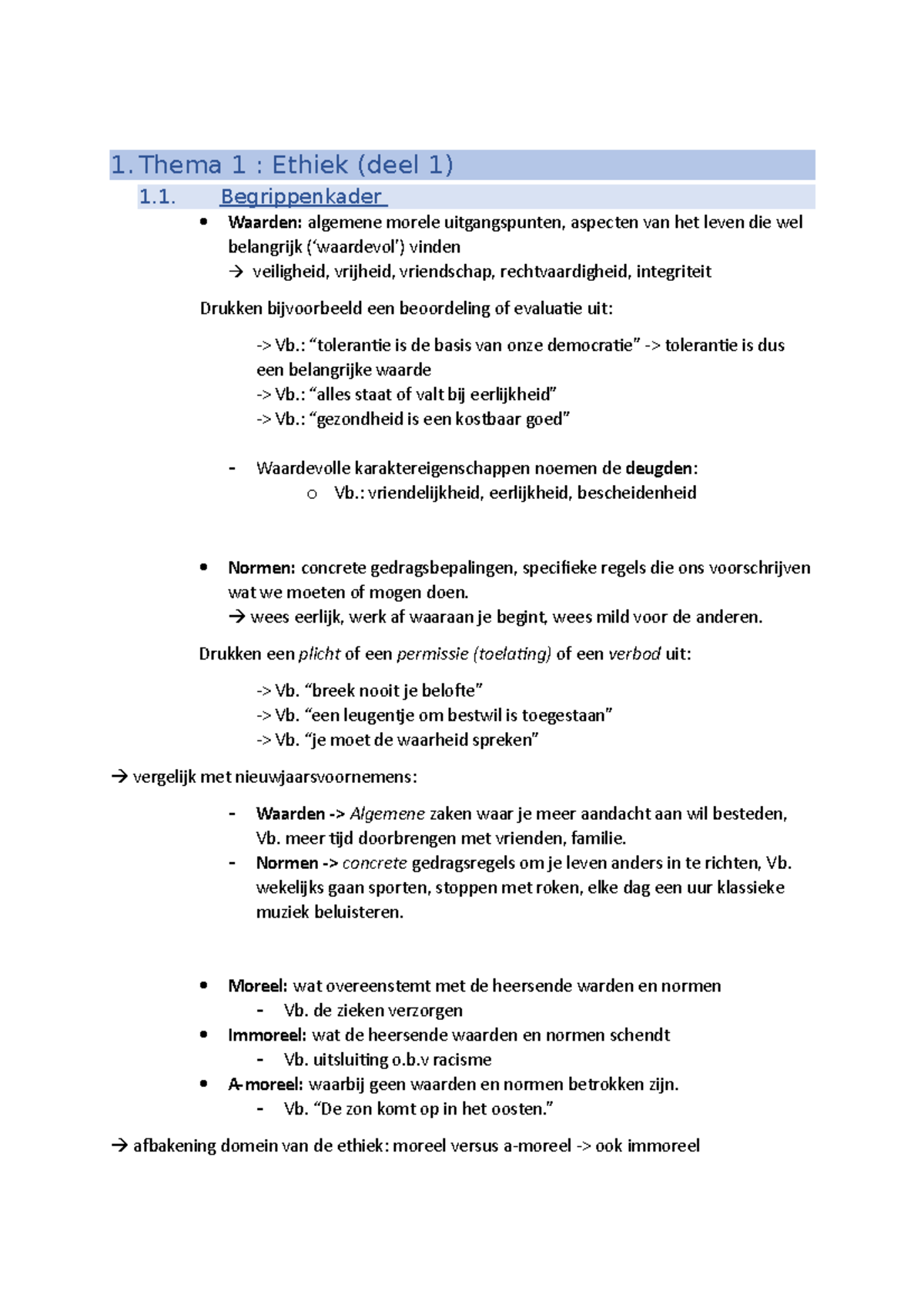 Thema 1 deel 1 - Inleiding tot de Filosofie - UAntwerpen - Studocu