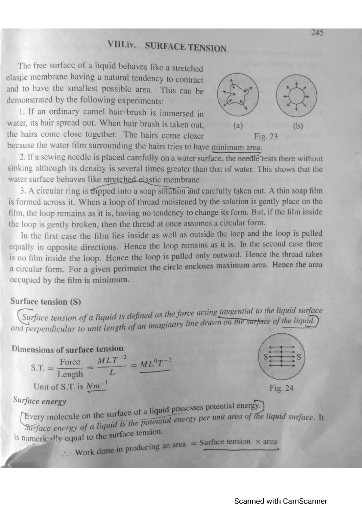 Surface Tension 4654c9302015 77 cdee208c47e3dd59fe - Bsc Physics - Studocu
