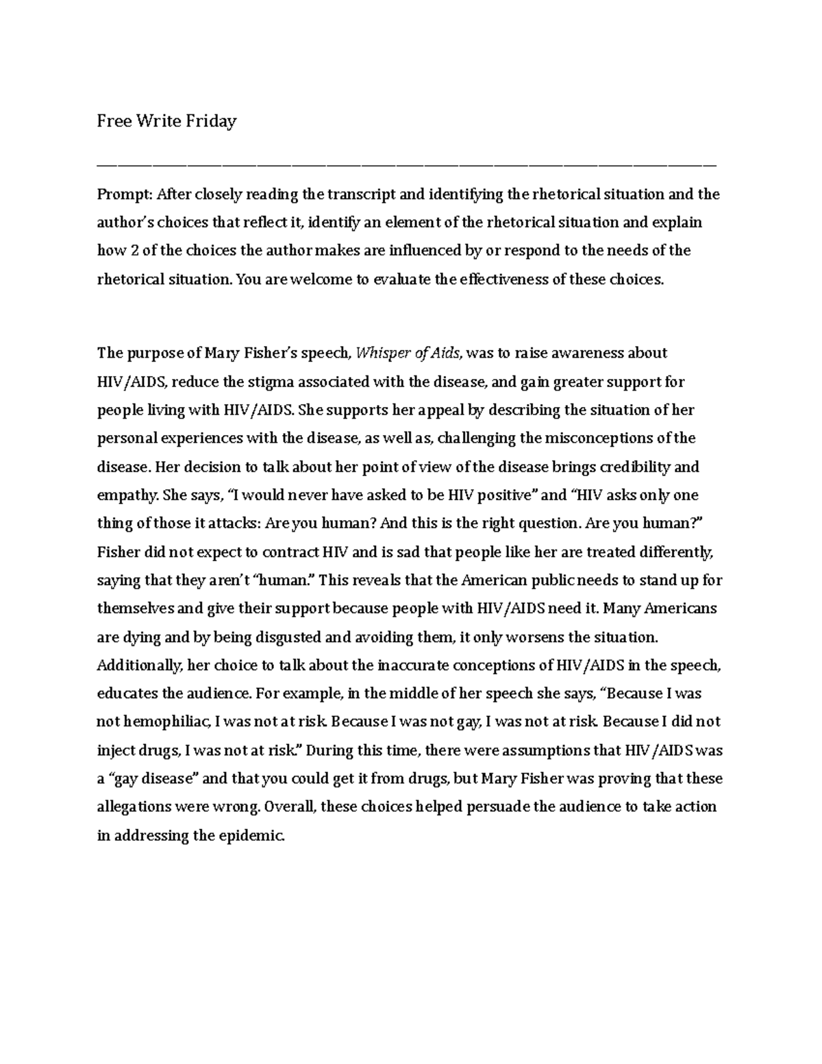 Free Write Friday - 9 15 23 - Free Write Friday - Studocu