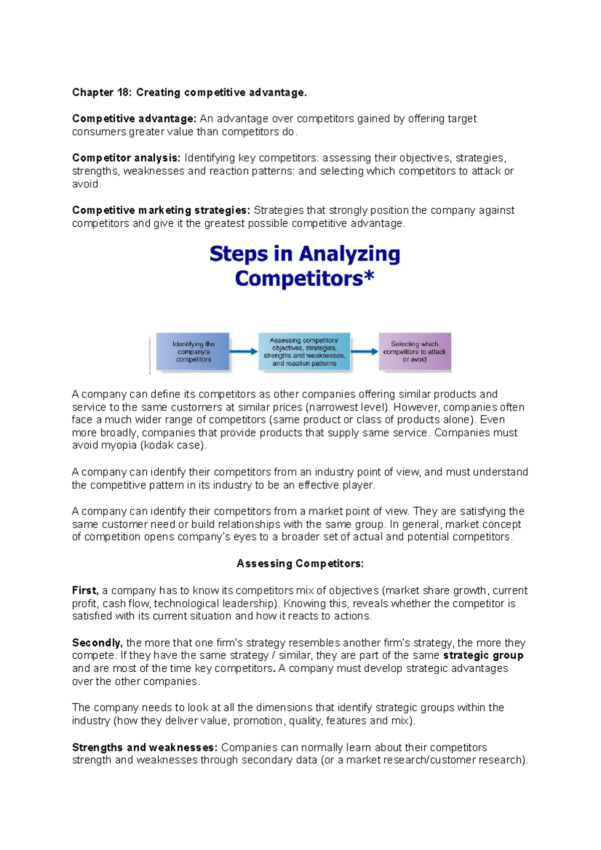 Chapter 18 Principles of Marketing - Chapter 18: Creating competitive ...