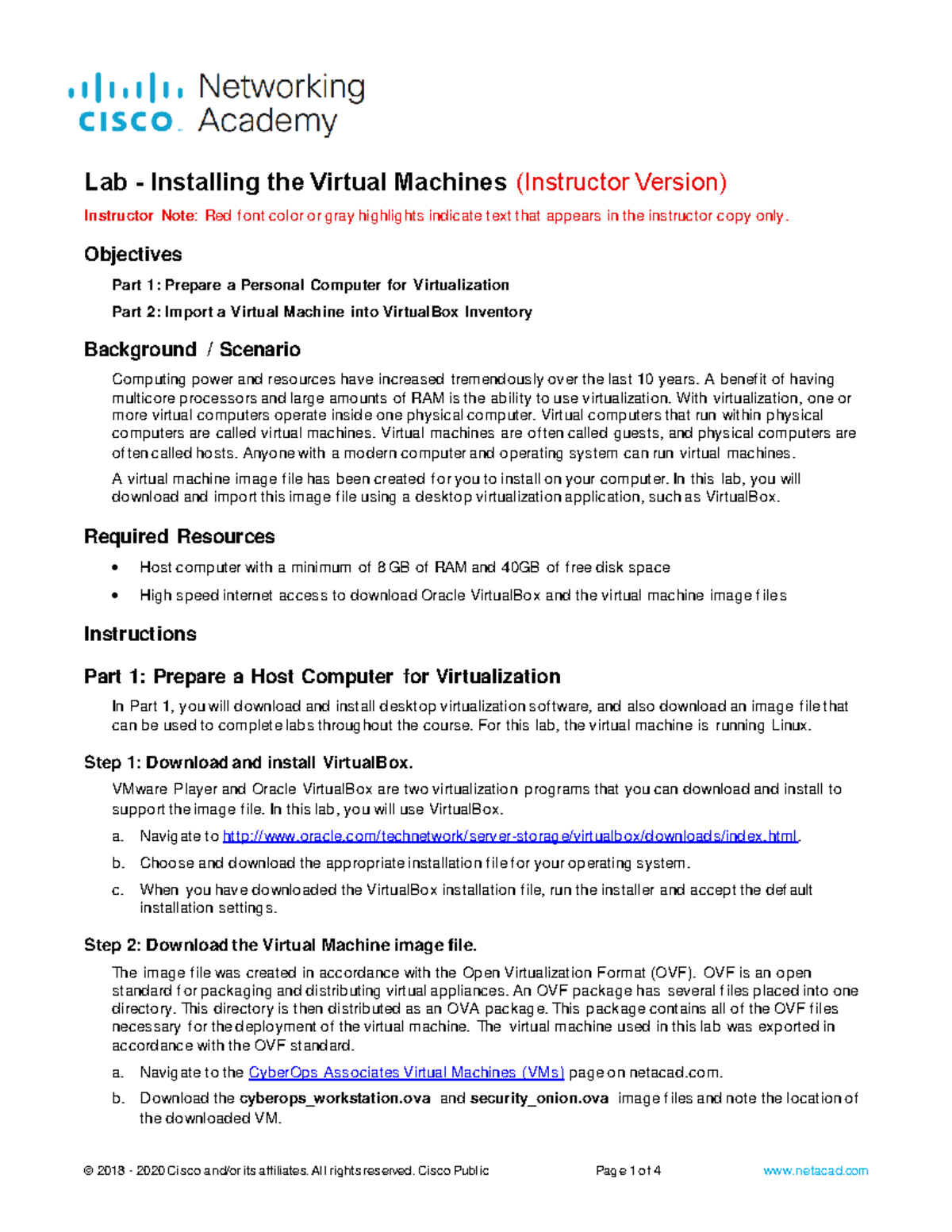 Install Virtual Machines - Lab - Installing the Virtual Machines ...