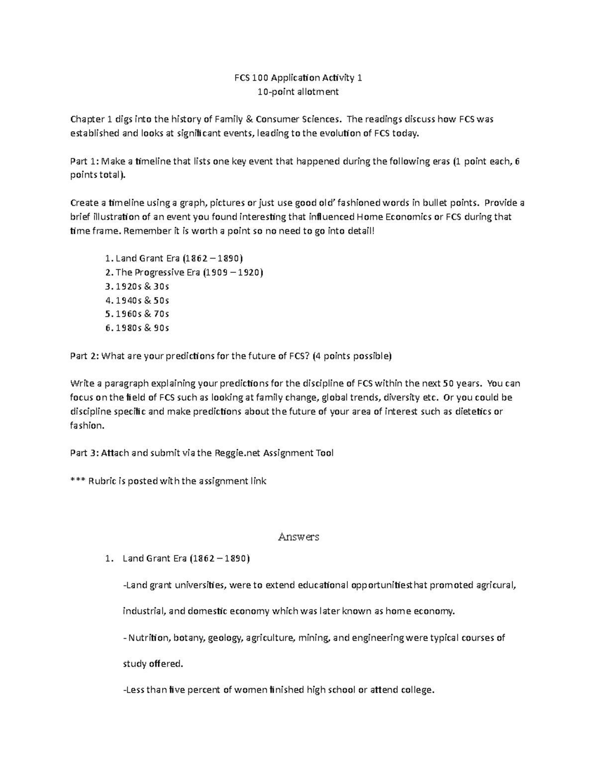 Application Activity 1 FCS 100 - FCS 100 Application Activity 1 10 ...