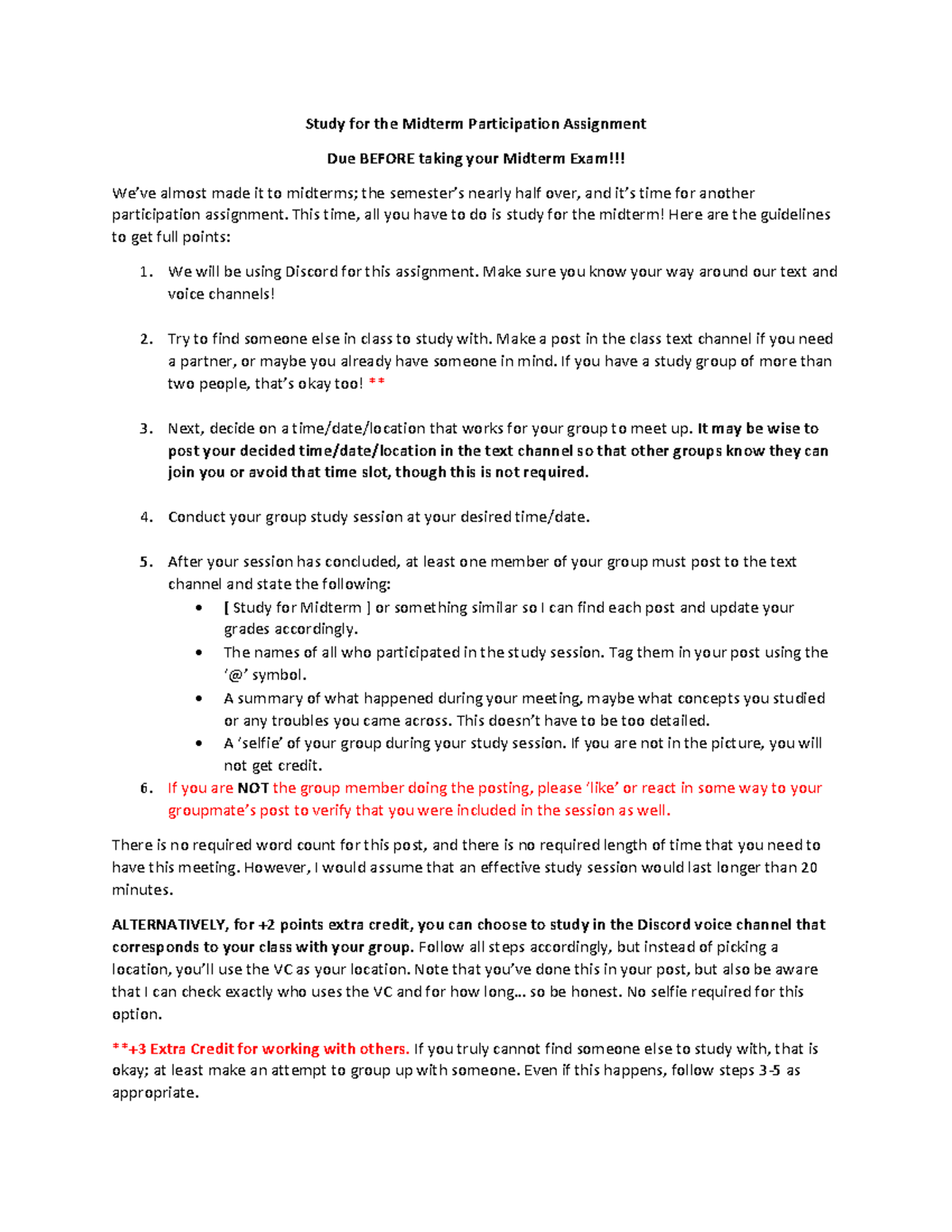 Study for Midterm Participation Assignment - Studocu