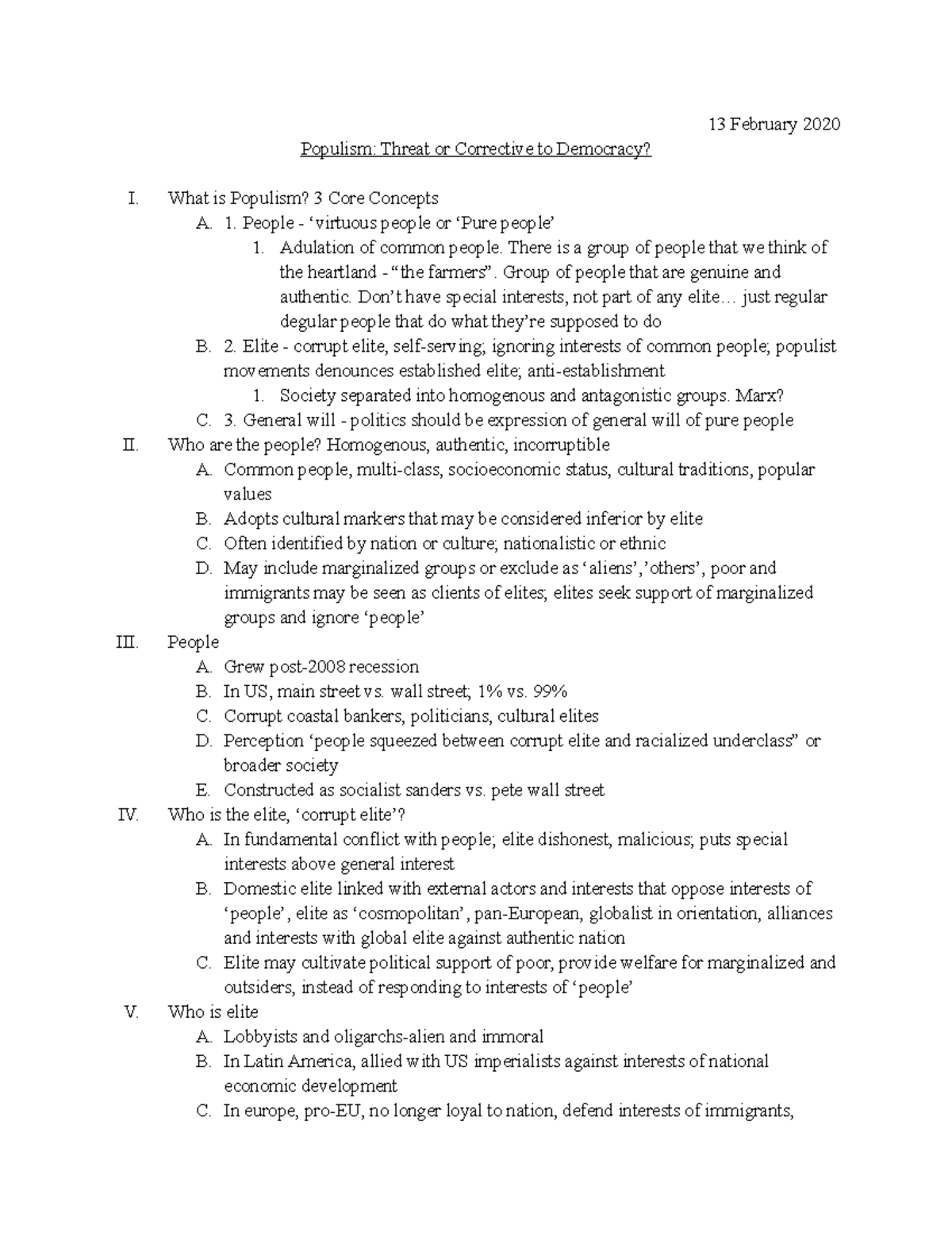 Populism Threat or Corrective to Democracy - What is Populism? 3 Core ...