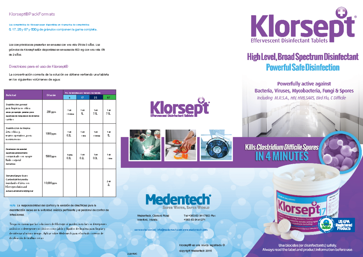 Klorsept brochure revised - Klorsept®PackFormats Los comprimidos de ...