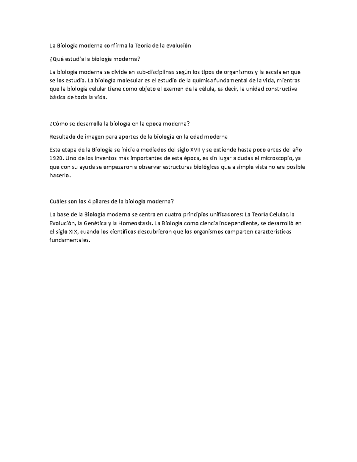 La Biología moderna confirma la Teoría de la evolución - La Biología ...