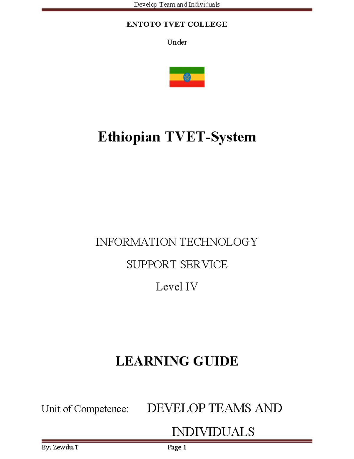Scribd - ADSFGF - ENTOTO TVET COLLEGE Under Ethiopian TVET-System ...