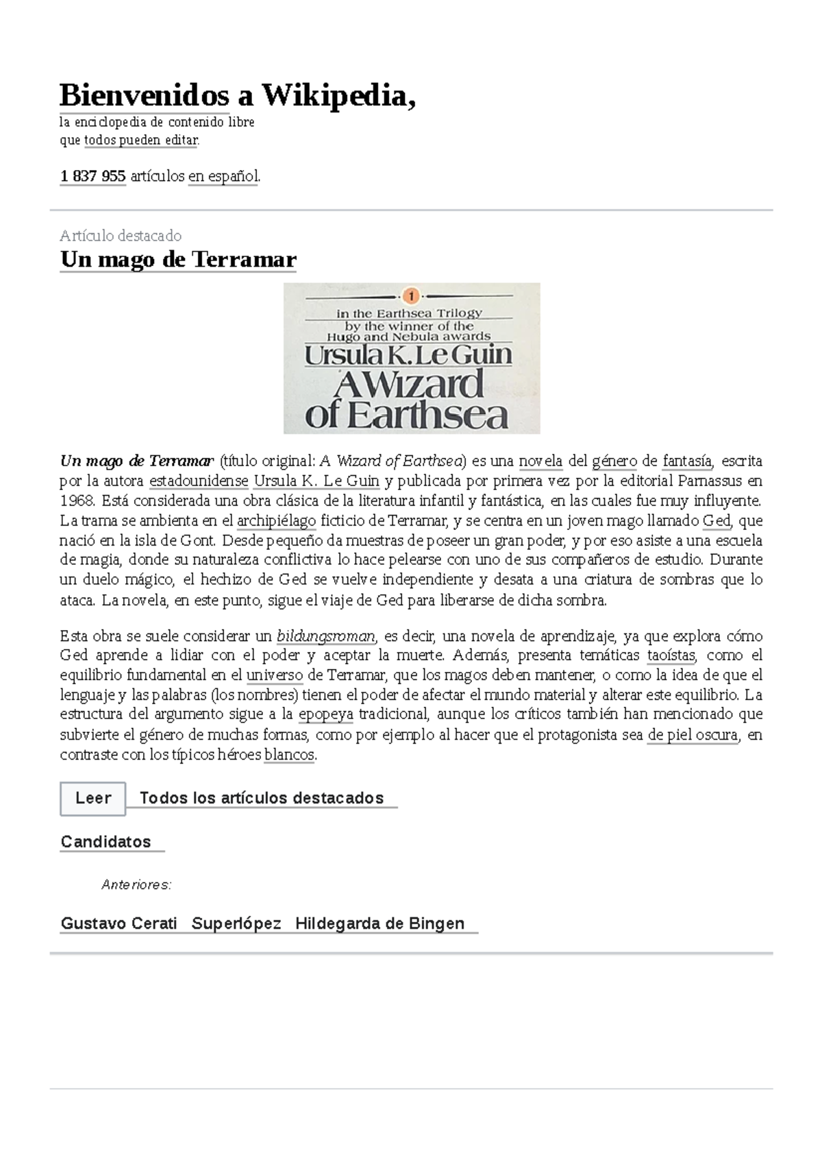 Wikipedia Portada - ESTUDIO - Bienvenidos a Wikipedia, la enciclopedia ...