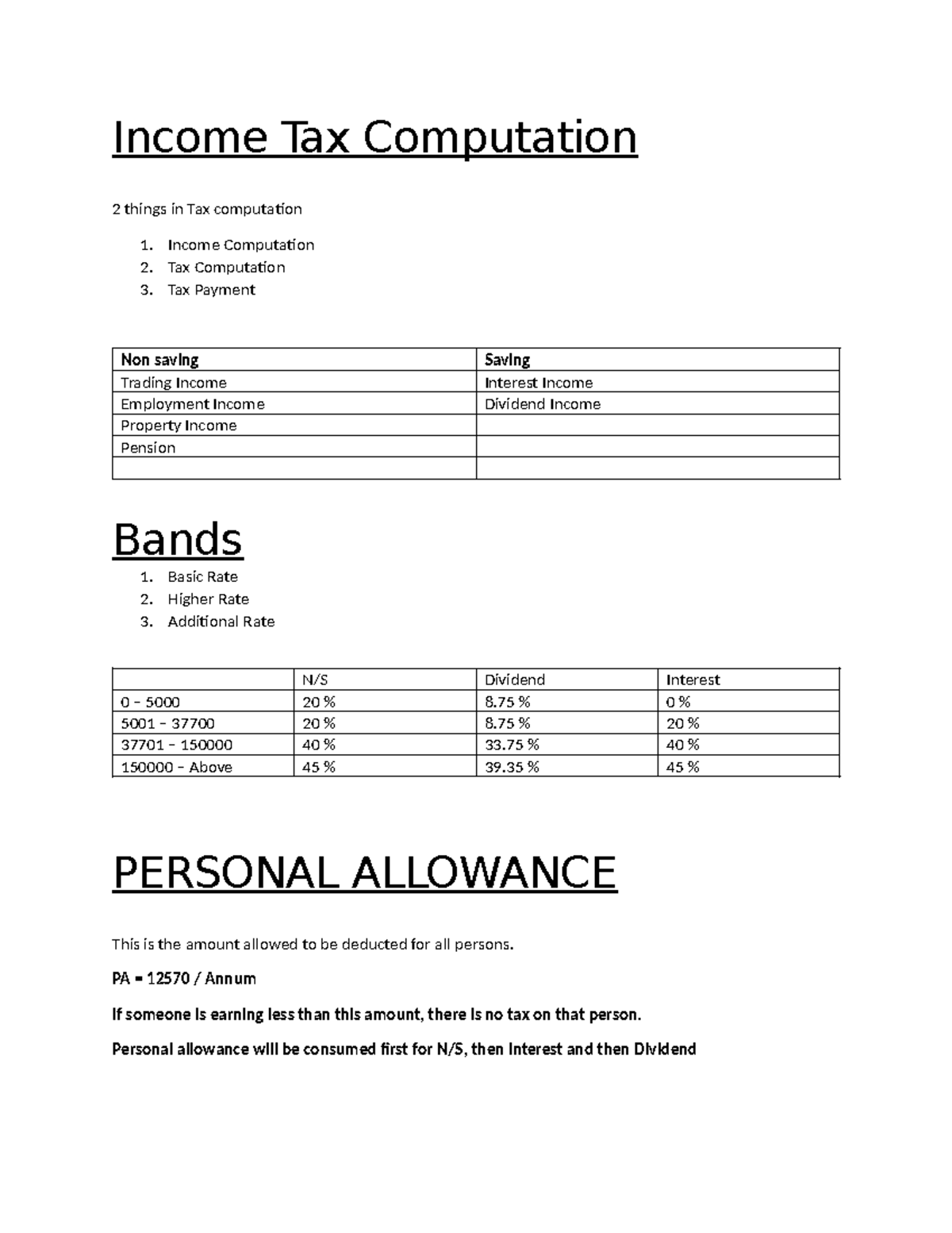 2. Income Tax Computation - Income Tax Computation 2 things in Tax ...