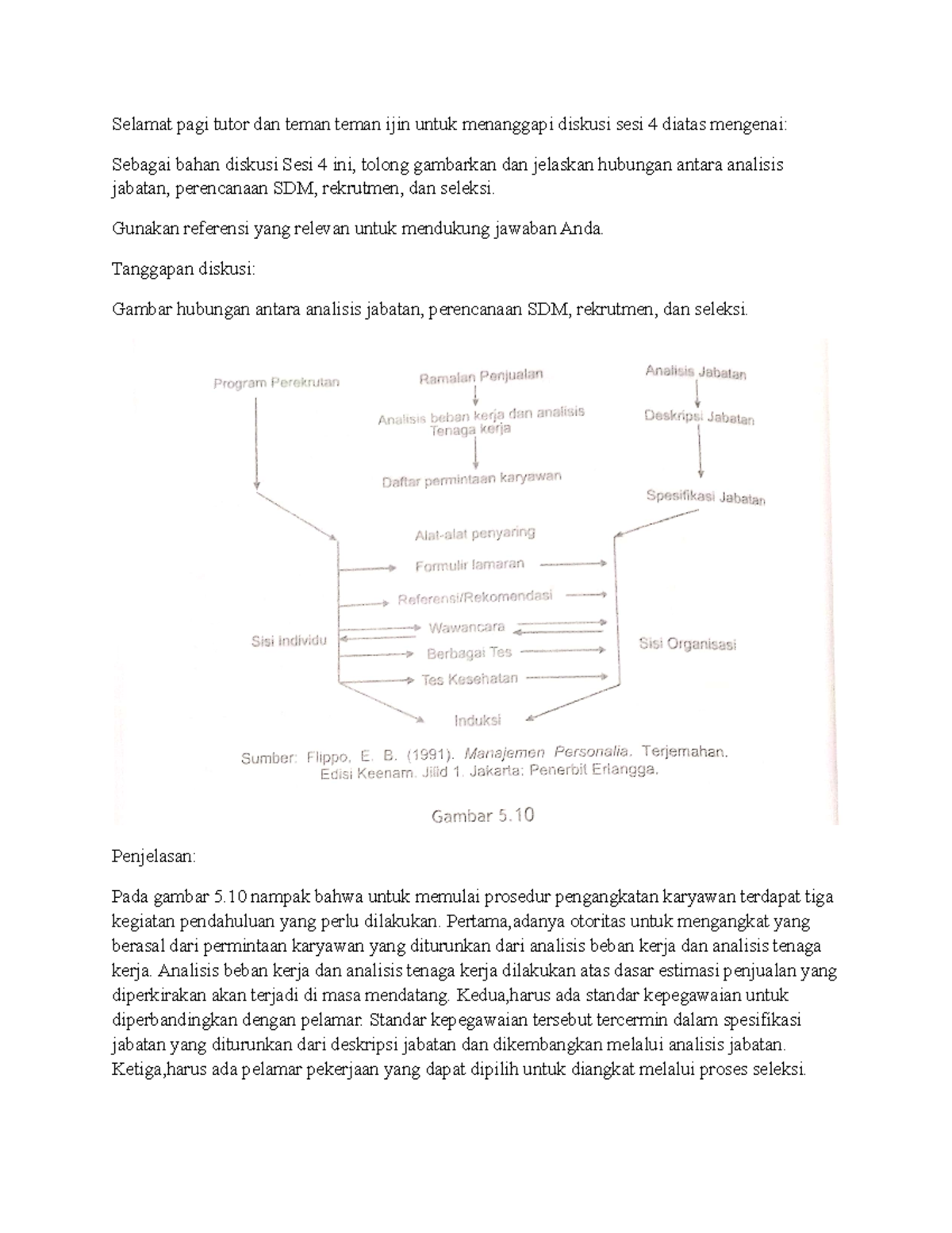 Diskusi 4 msdm - Manajemen sumber daya manusia - Selamat pagi tutor dan teman teman ijin untuk ...