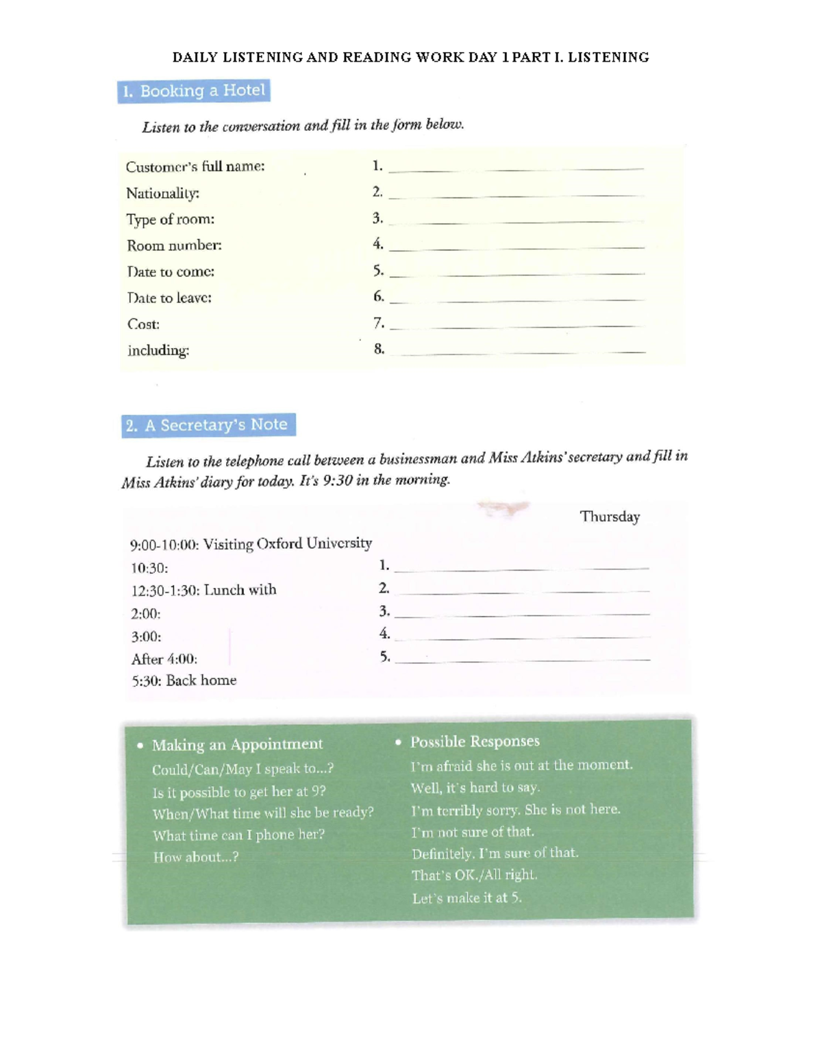 Daily Listening AND Reading WORK - WEEK 1 - Advanced Physics Laboratory ...
