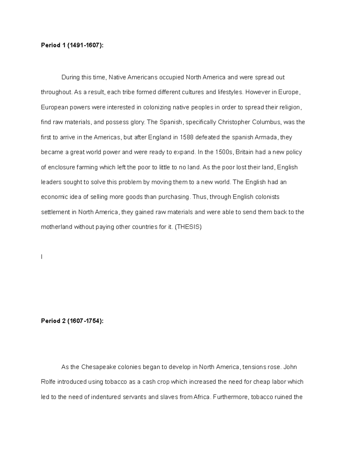 Apush Contextulation - Introductory paragraph on how to write a ...