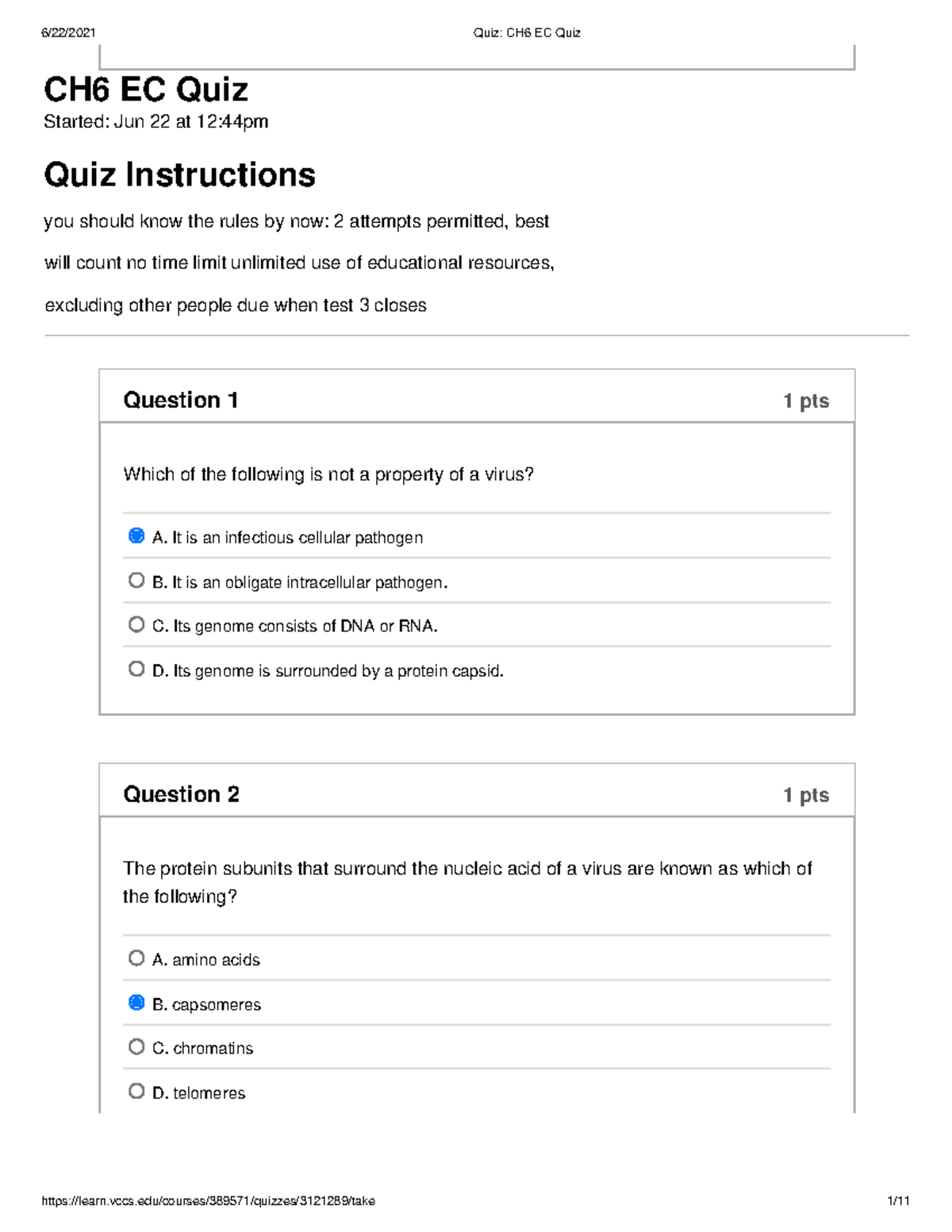 Ch6 EC Quiz - extra credit quiz chapter 6 - CH6 EC Quiz Started: Jun 22 ...