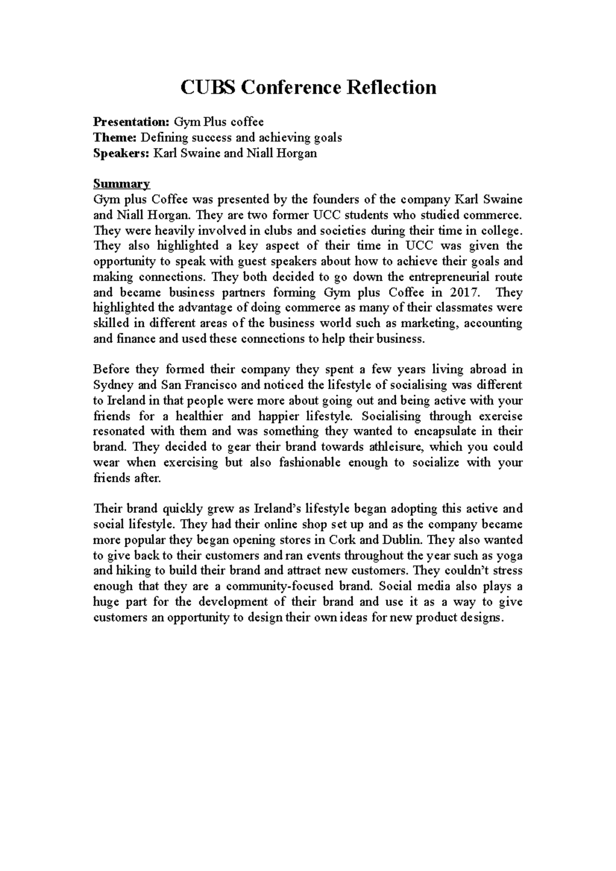 CUBS Conference Reflection - CUBS Conference Reflection Presentation ...