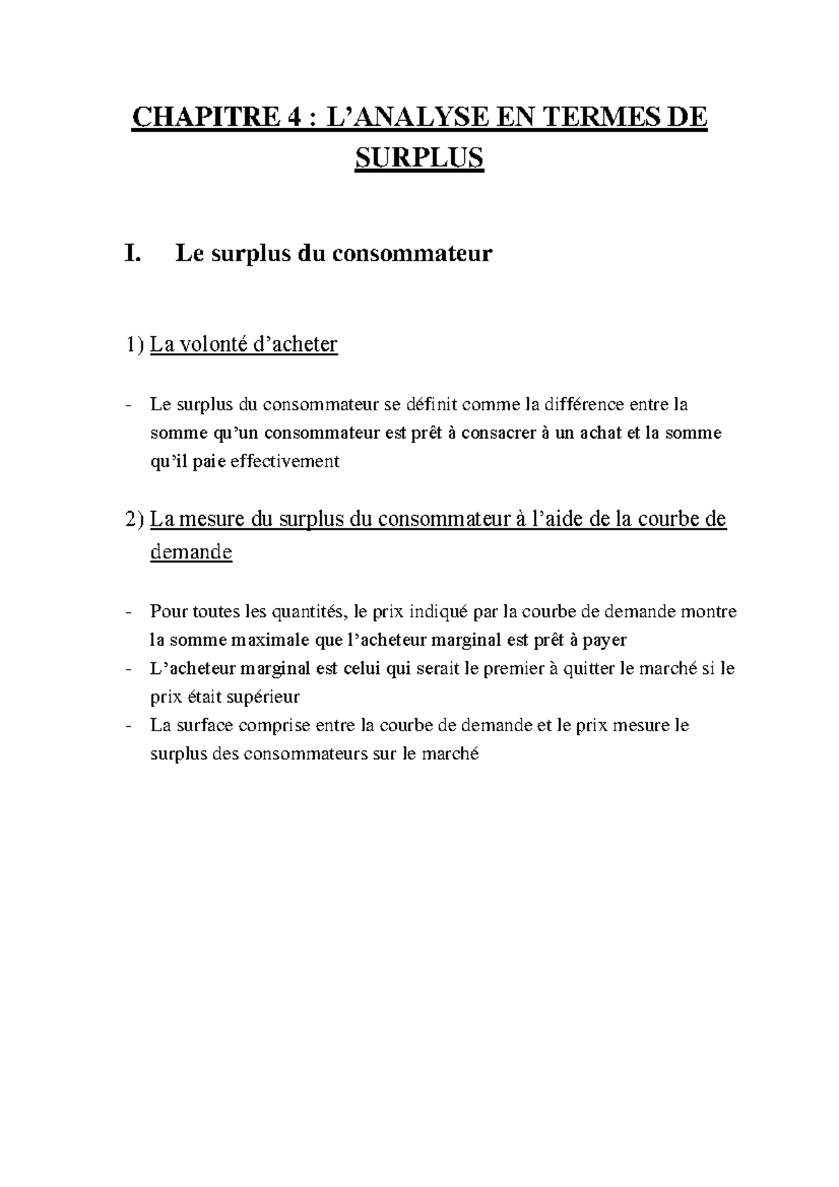 Cours - Vreyer - Warning: TT: undefined function: 32 CHAPITRE 4 : L’ANALYSE EN TERMES DE SURPLUS ...