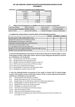 Answers TO Ledger Account Questions 4 TO 11 - LEDGER ACCOUNTS Answers ...