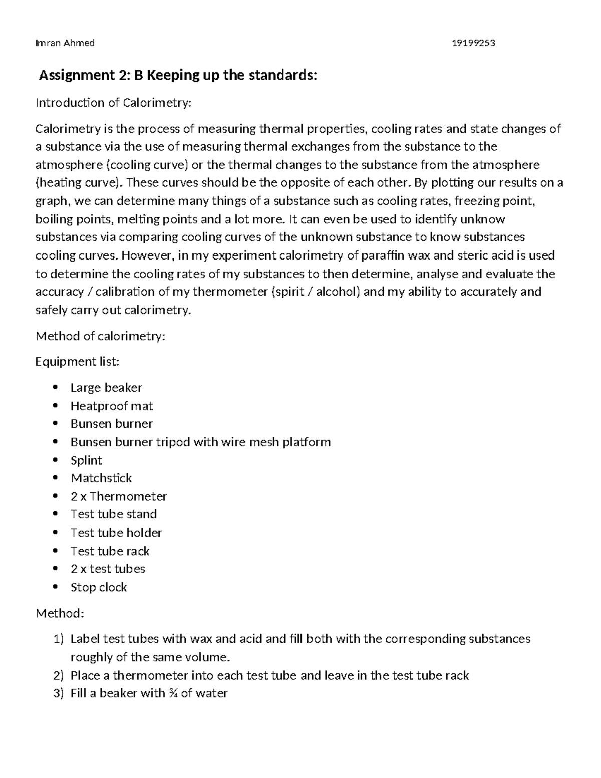 Assignment 2 B keeping up the standards - Assignment 2: B Keeping up ...