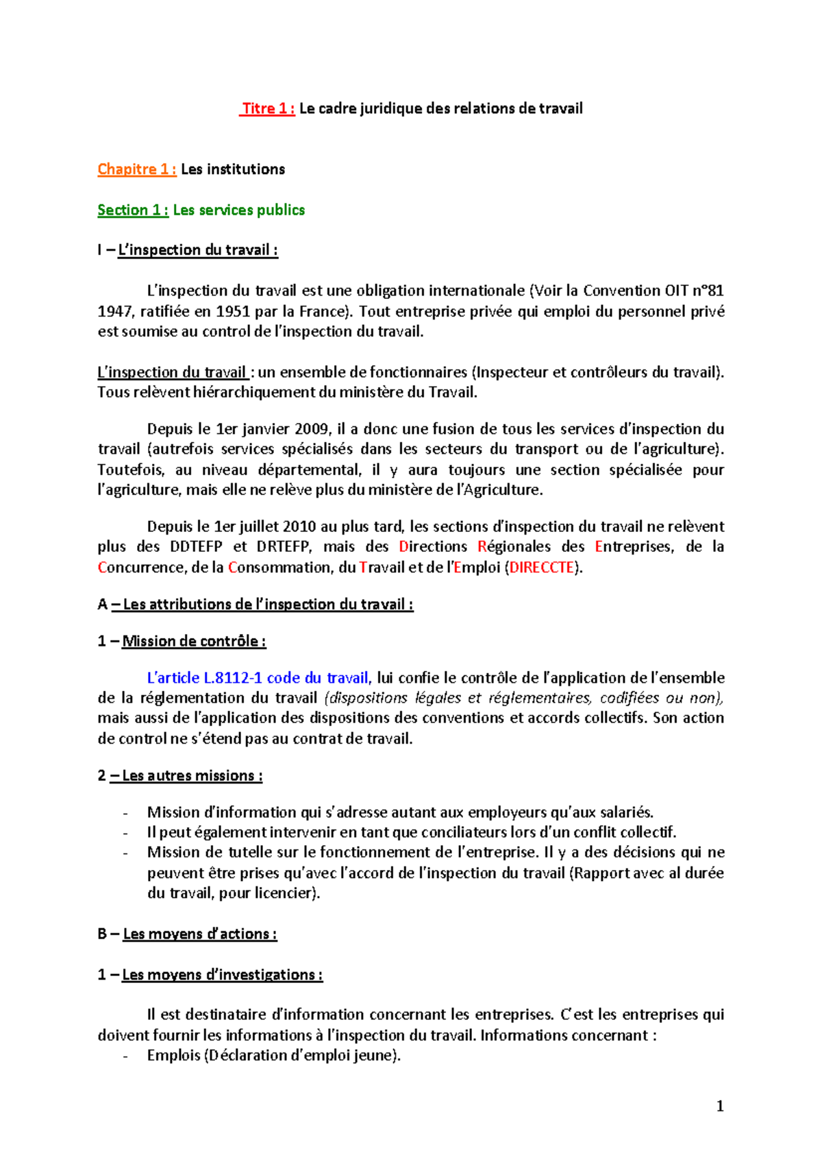 Chapitre 1 institutions - Warning: TT: undefined function: 32 Titre 1 : Le cadre juridique des ...