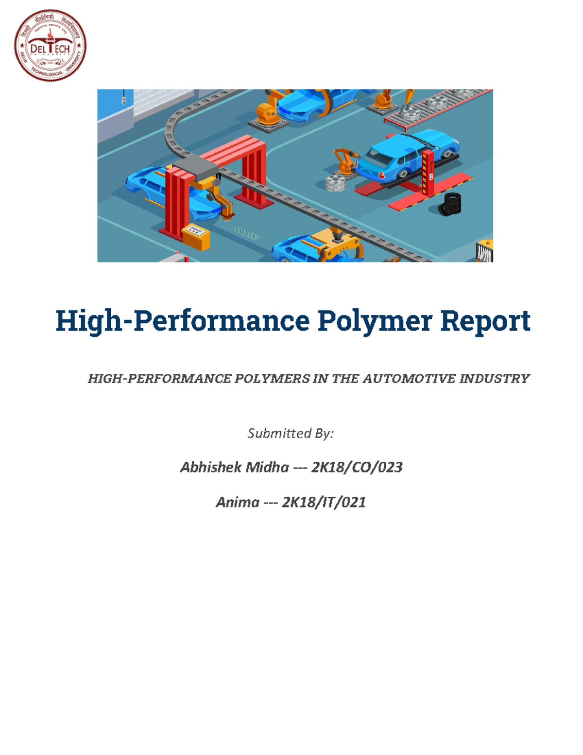 HPP Report - High-Performance Polymer Report ####### HIGH-PERFORMANCE ...