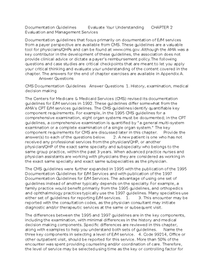 E & M CPT Coding - Evaluation and Management Services Classification of ...