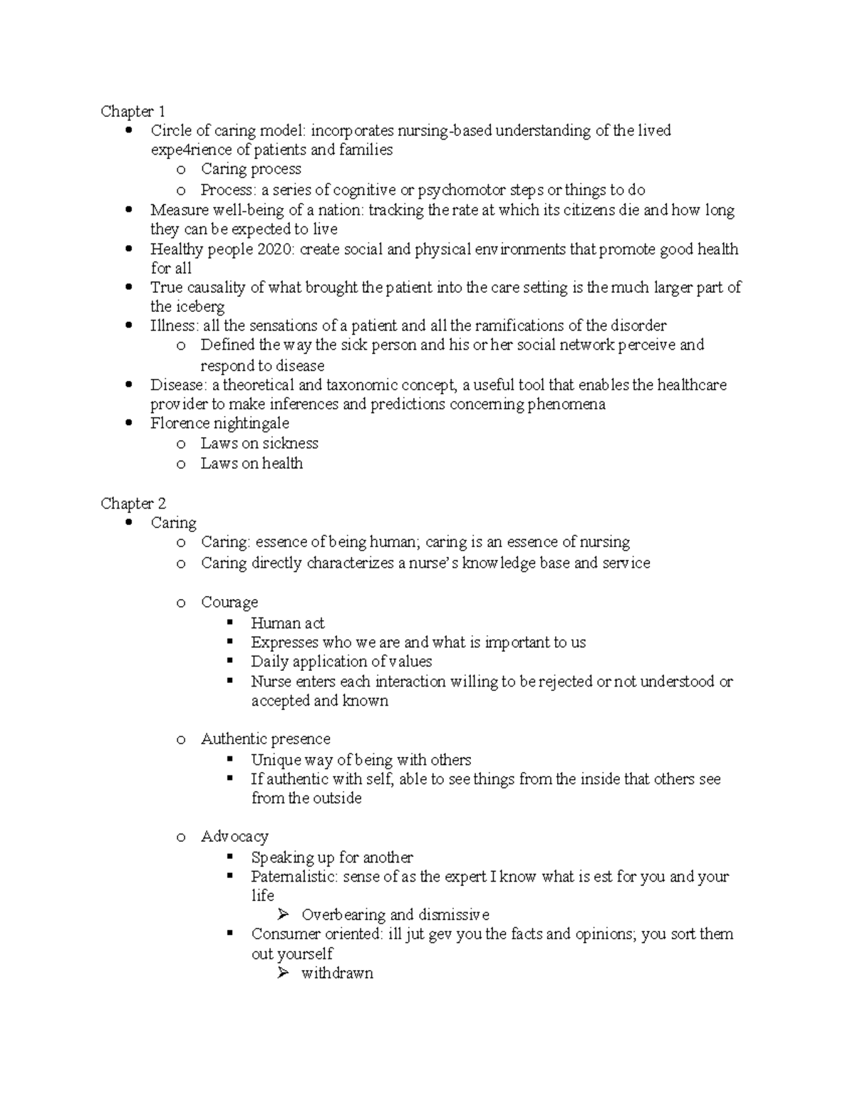 Module 1 Noes - Primary Care notes - Chapter 1 Circle of caring model ...